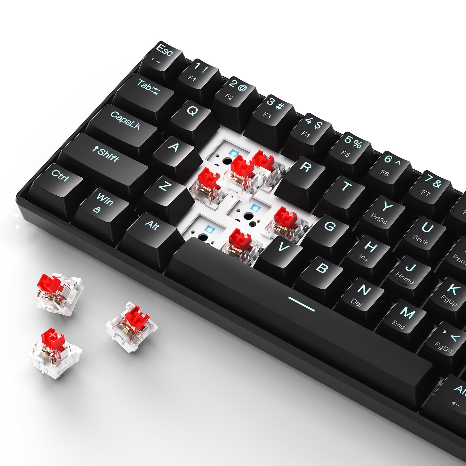 Keyboard,Swap Switch/red Switch Outemu Usb Wired 61-key Buzhi Led Swap ...