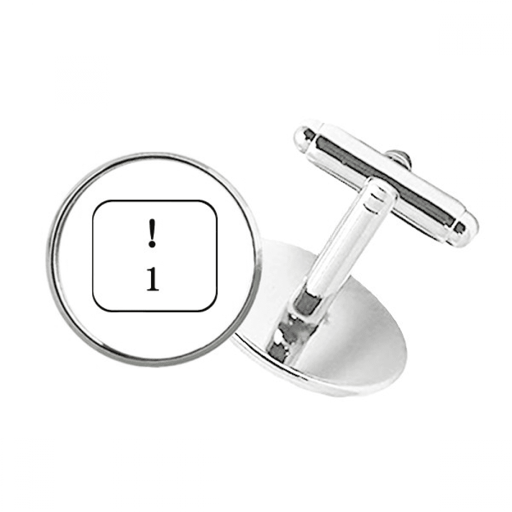Keyboard Symbol 1 Round Button Cuff Clip Stud Cufflinks - Walmart.com