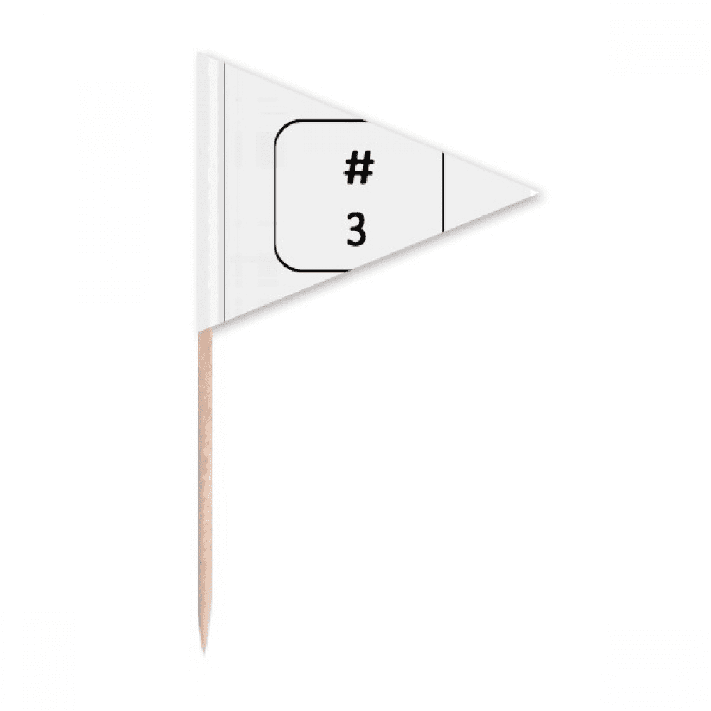 Keyboard Symbol 3 Art Deco Fashion Toothpick Triangle Cupcake Toppers ...