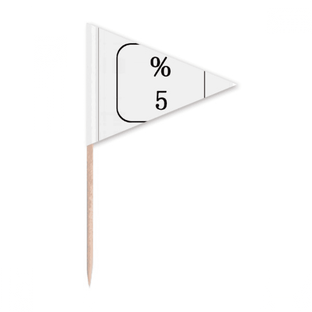 Keyboard Symbol 5 Art Deco Fashion Toothpick Triangle Cupcake Toppers ...