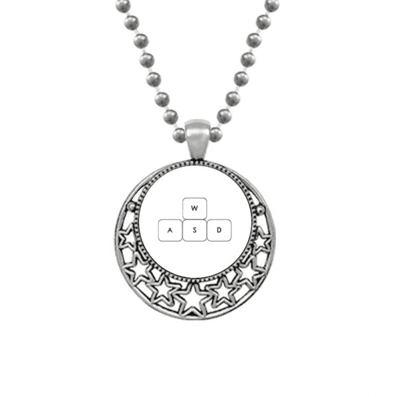 Keyboard Symbol ASWD Art Deco Fashion Necklaces Pendant Retro Moon ...