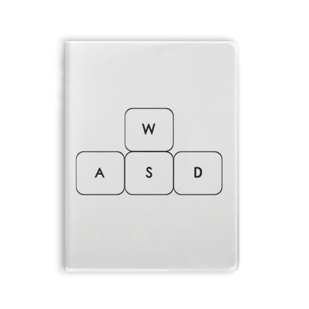 Keyboard Symbol ASWD Art Deco Fashion Notebook Gum Cover Diary Soft ...