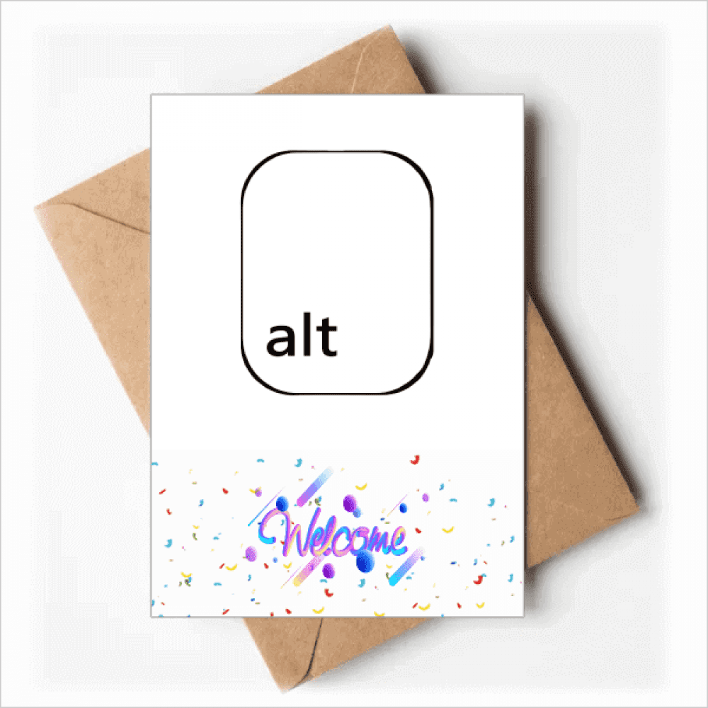 Keyboard Symbol Alt Art Deco Fashion Welcome Back Greeting Cards ...