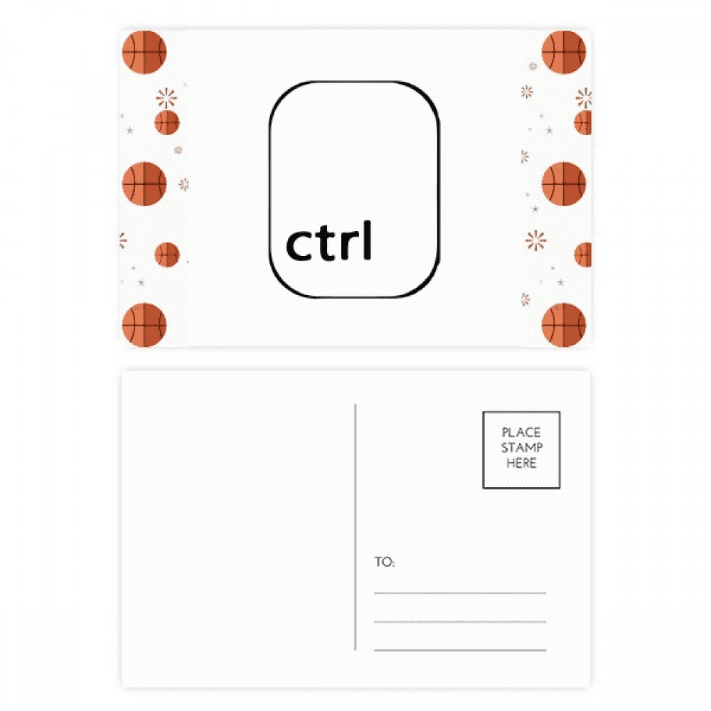Keyboard Symbol Ctrl Art Deco Fashion Basketball Postcard Set Thanks ...