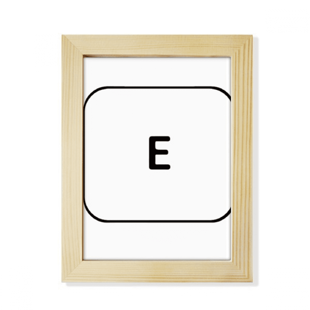 Keyboard Symbol E Desktop Adorn Photo Frame Display Art Painting Wooden ...