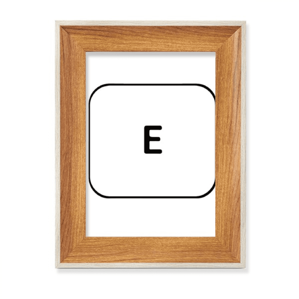 Keyboard Symbol E Desktop Wooden Photo Frame Display Picture Art ...