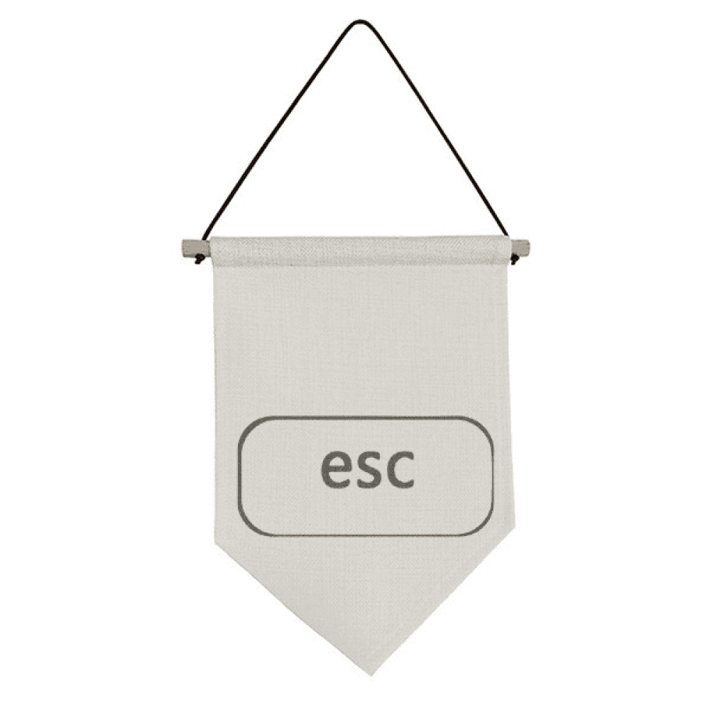Keyboard Symbol Esc Art Deco Fashion Canvas Flag Hanging Wall Art Decor ...