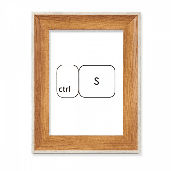 Keyboard Symbol ctrl S Desktop Wooden Photo Frame Display Picture Art ...