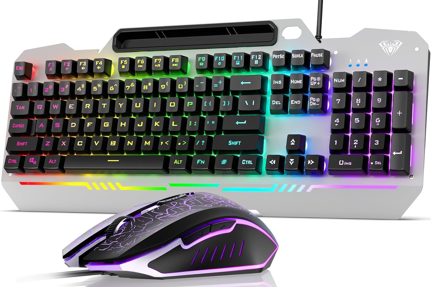 Keyboard, T102 104 Keys Gaming Keyboard and Mouse Combo with RGB ...