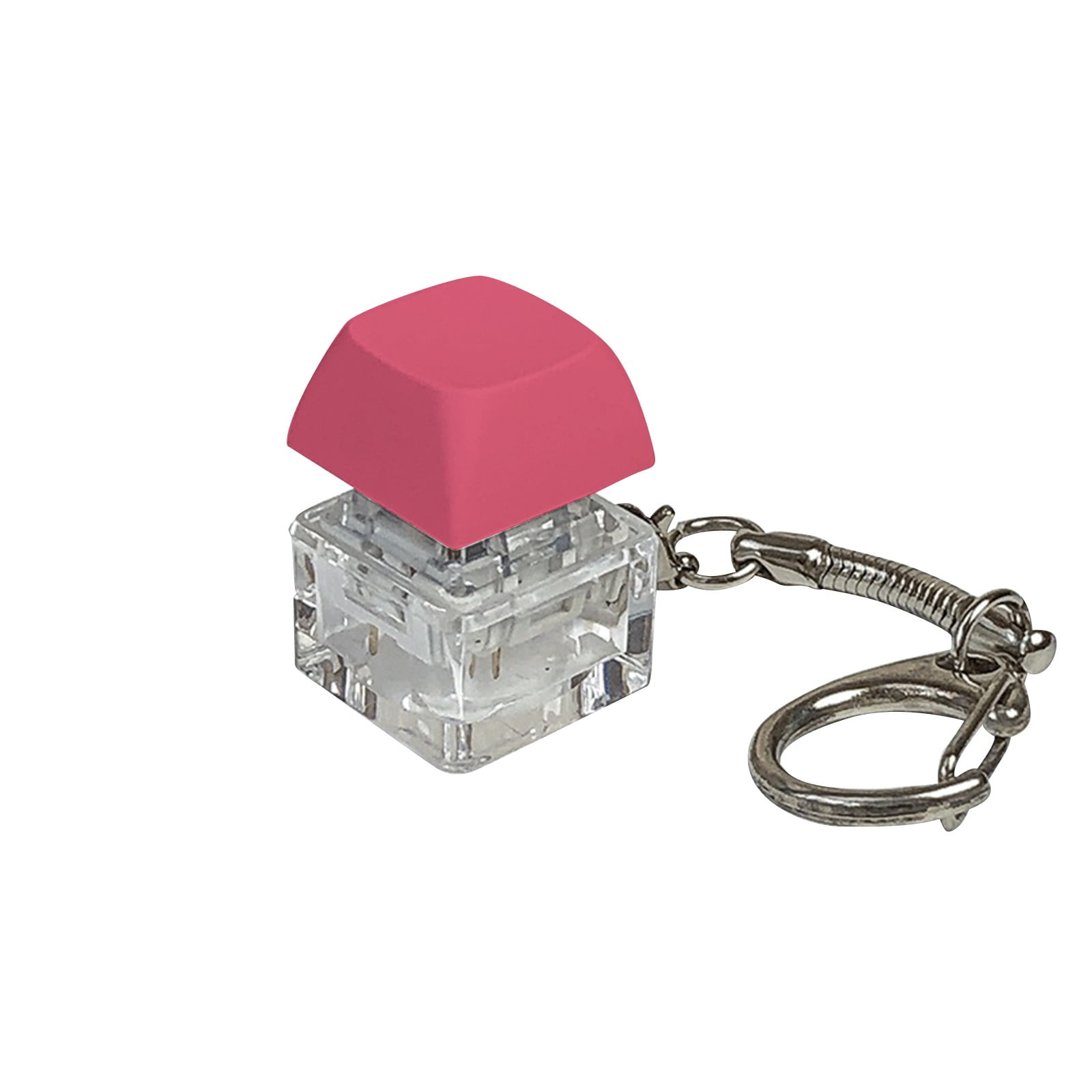 Keyboard Toy Stress Relief Keyboard Keychain Finger Press Clicker Red ...