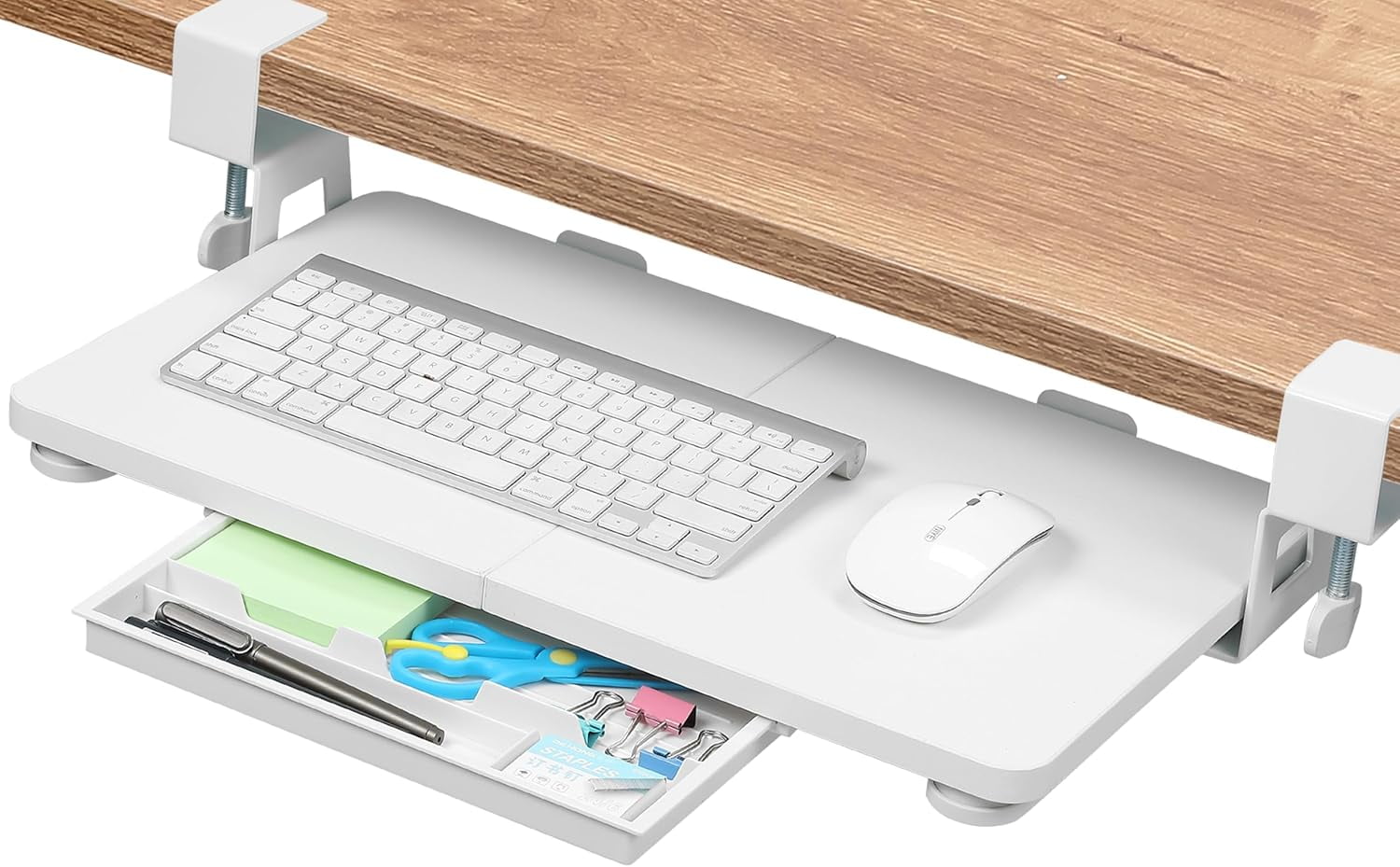 Keyboard Tray Under Desk, 19.7' X 11.81" Small Size Keyboard Drawer ...