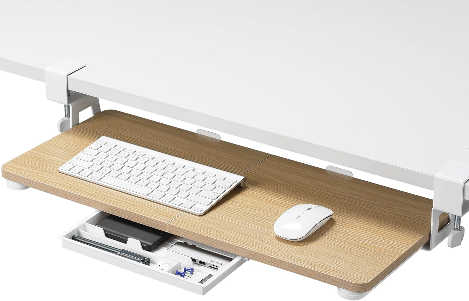 Keyboard Tray Under Desk, 26.77" X 11.81" Large Size Keyboard Tray with ...