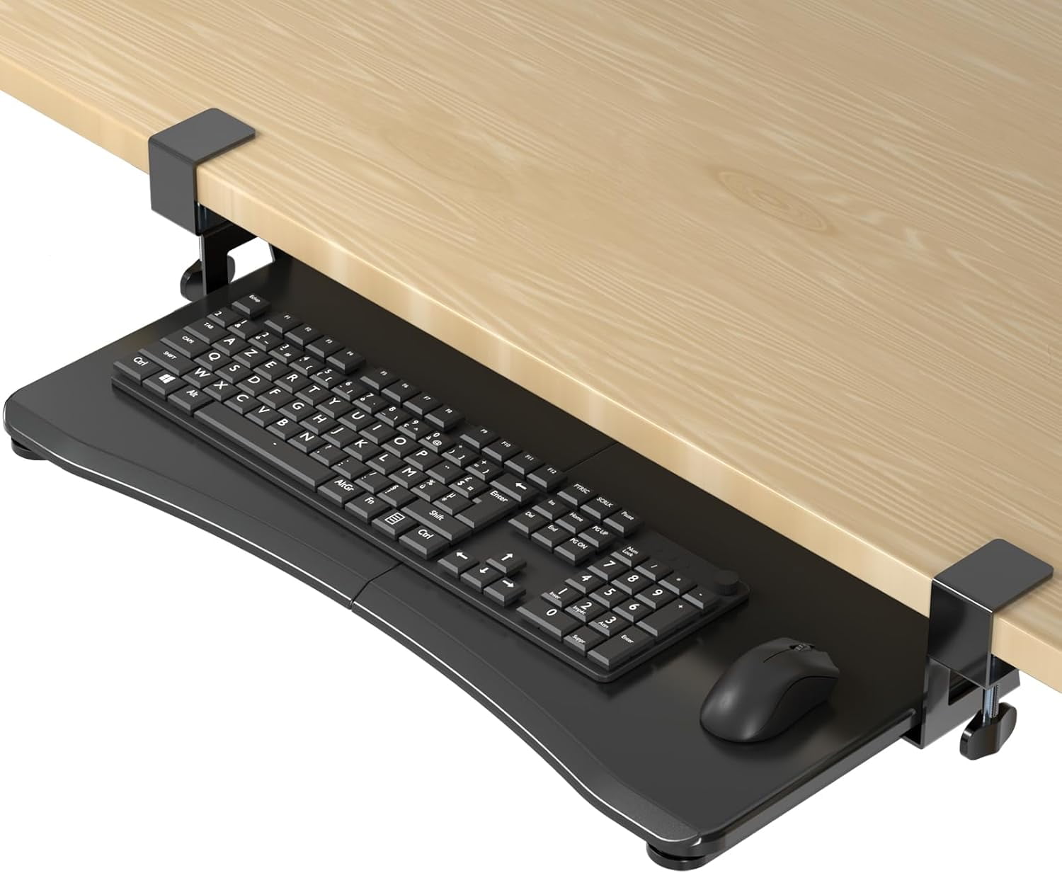 Keyboard Tray Under Desk Pull Out with C Clamp Mount, Computer Keyboard ...