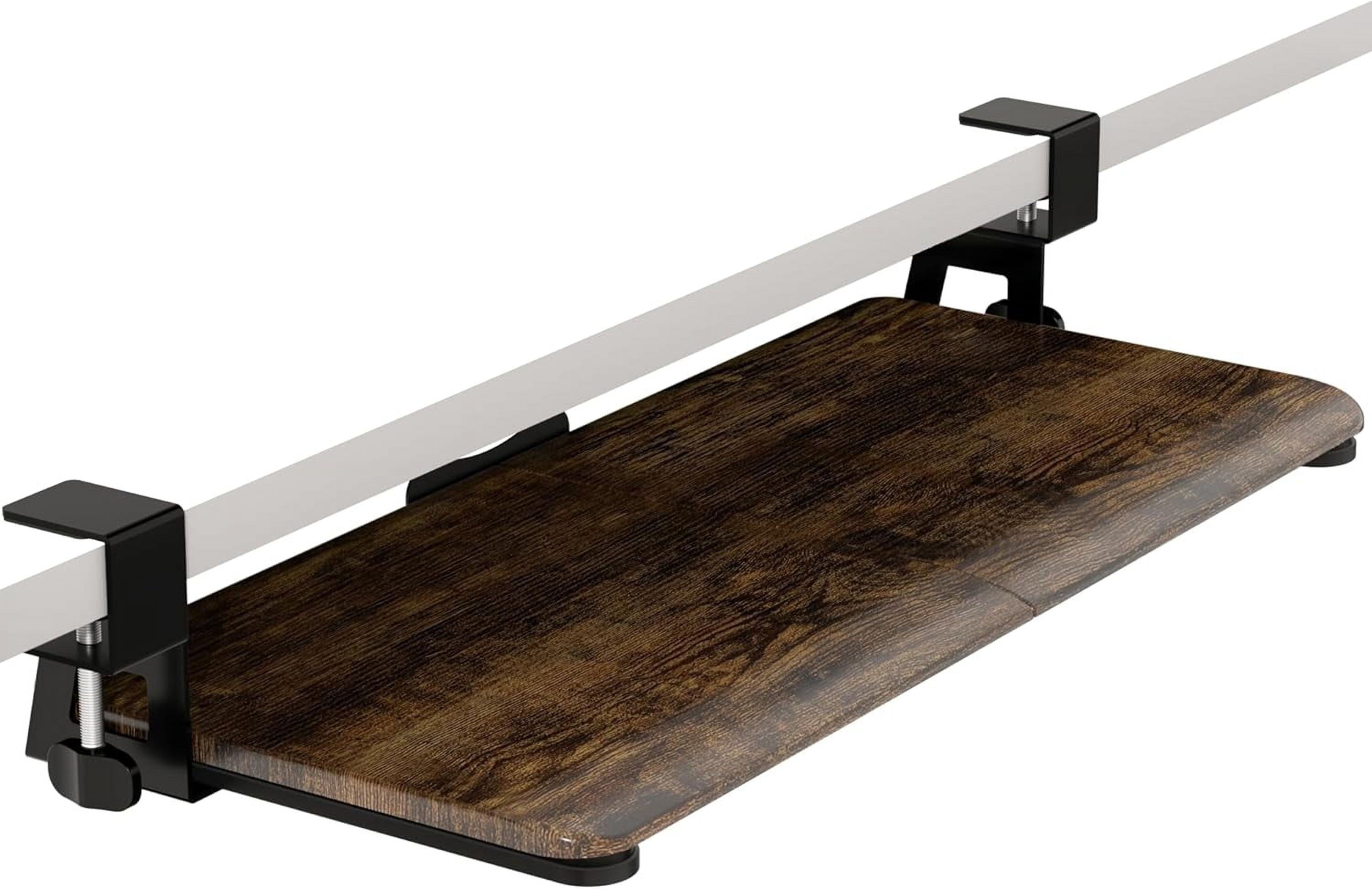Keyboard Tray Under Desk, Pull Out Keyboard Tray with C Clamp Mount, 25 ...