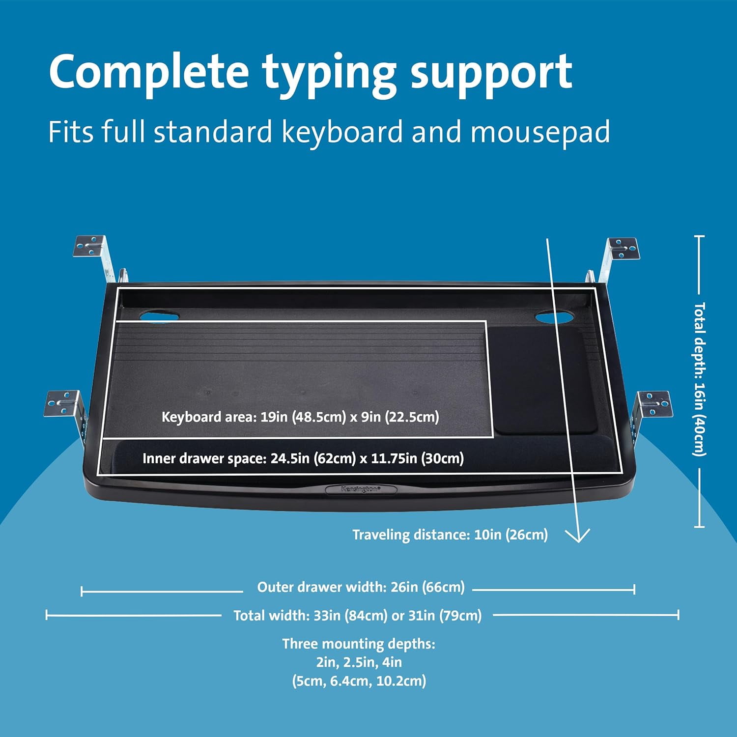 Keyboard Tray Under Desk, SmartFit Ergonomic Slide-Out Keyboard Drawer ...