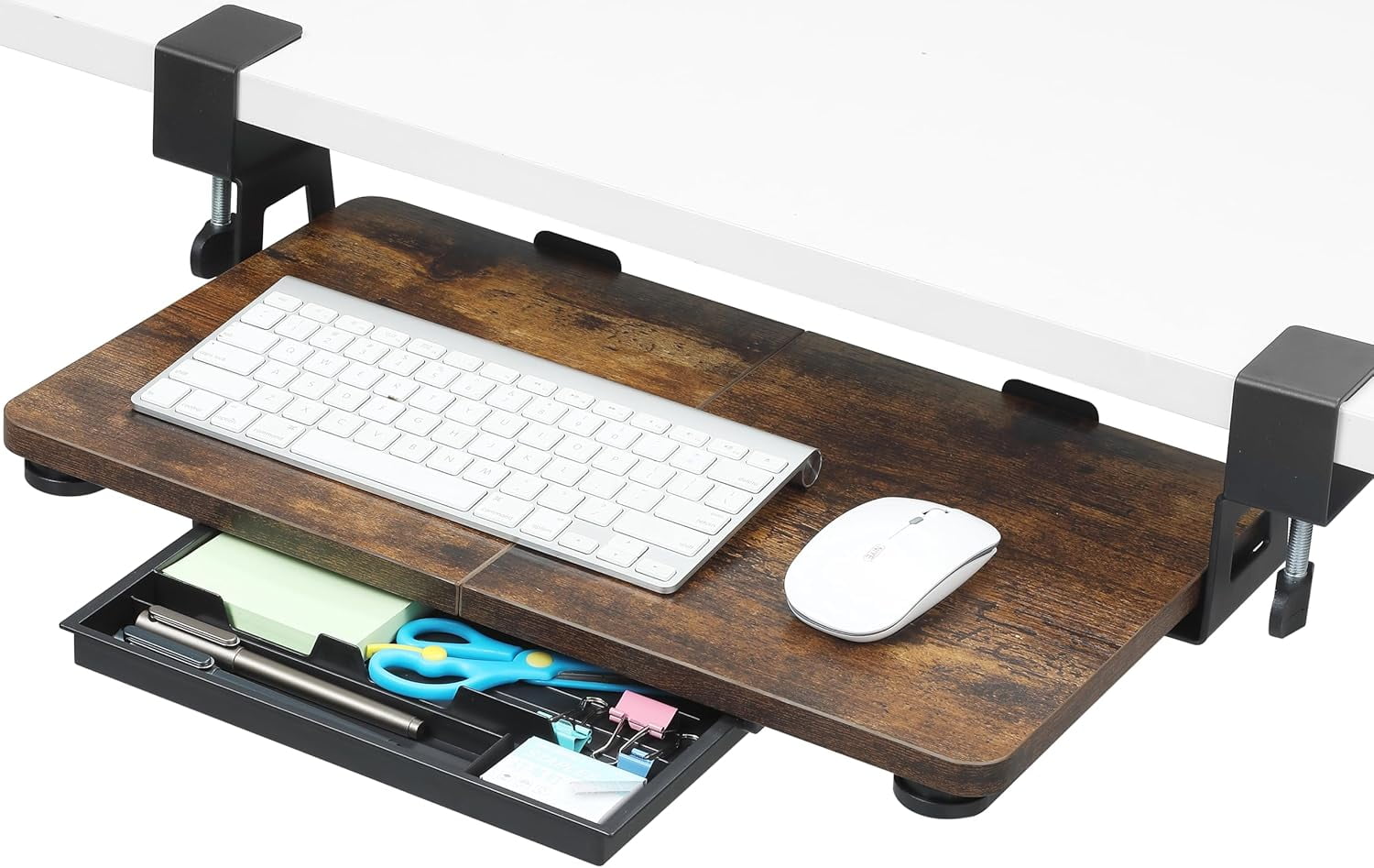 Keyboard Tray Under Desk, 19.7" X 11.81" Small Size keyboard drawer ...