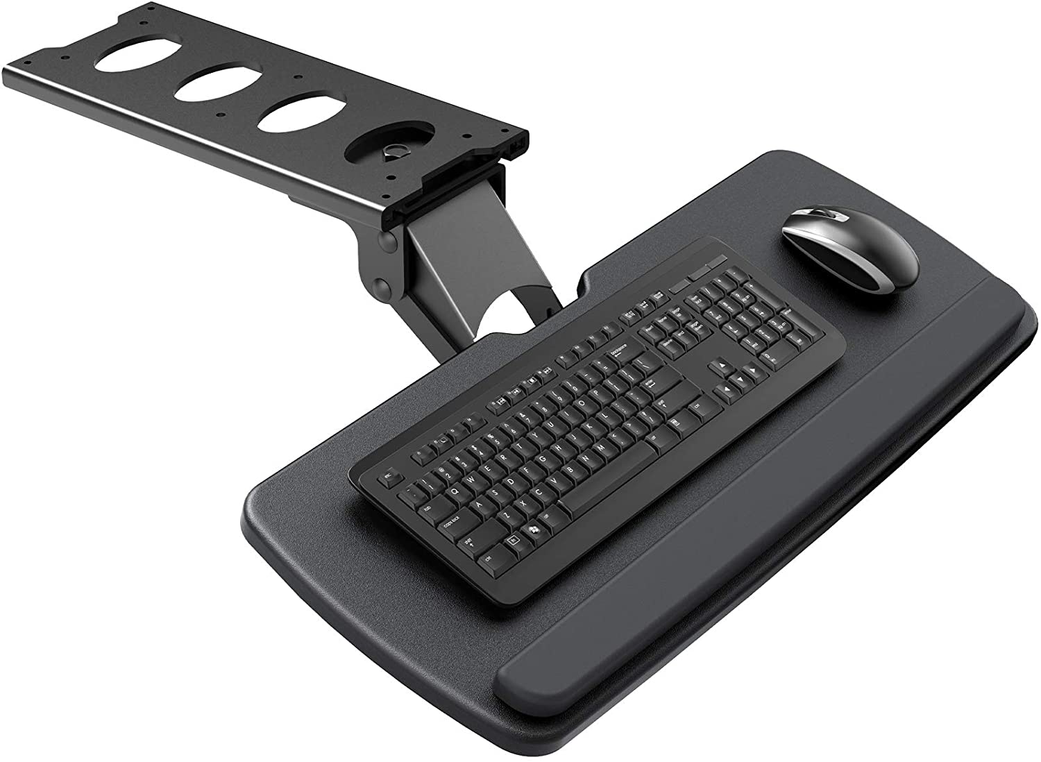 VIVO White Adjustable Computer Keyboard & Mouse Platform Tray Under ...