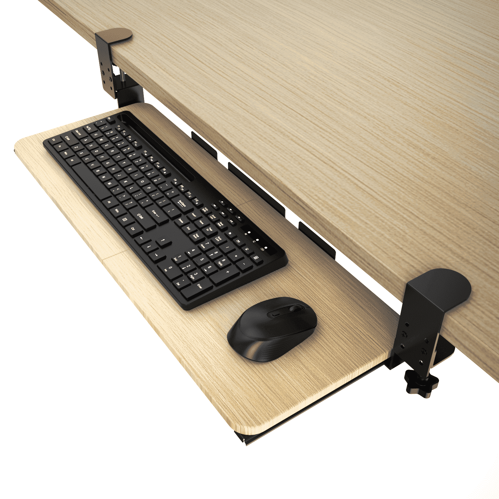 Keyboard Tray Under Desk, Large Size , Silent, Slide-Out Platform ...