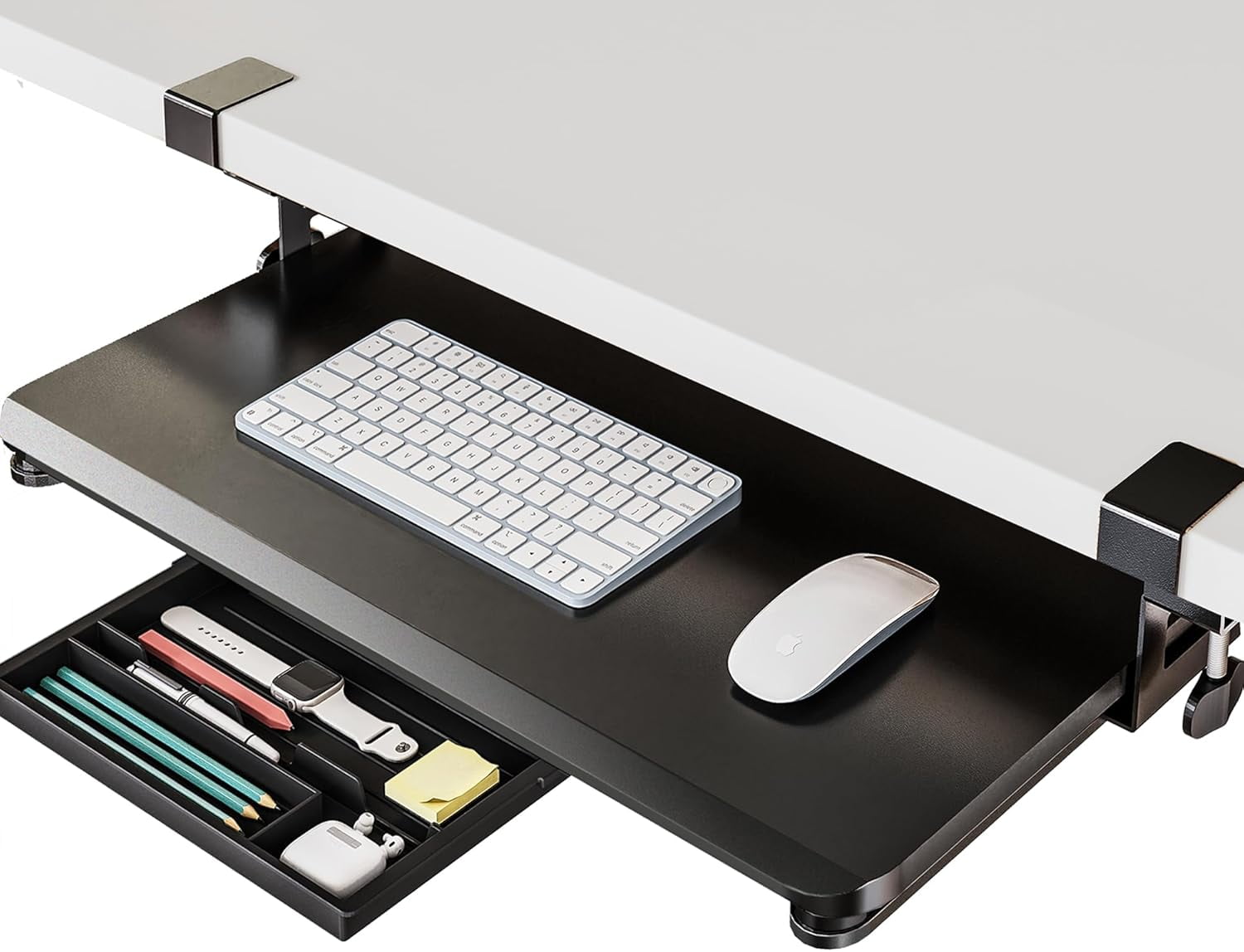 Keyboard Tray Under Desk, Pull Out Keyboard & Mouse Tray with C Clamp ...
