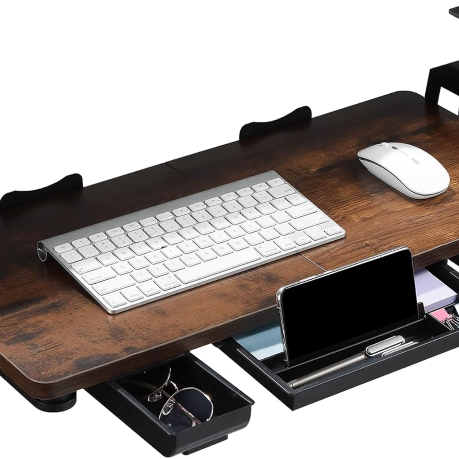 Keyboard Tray Under Desk with Drawer,26.77" X 11.81"Large Size Keyboard ...
