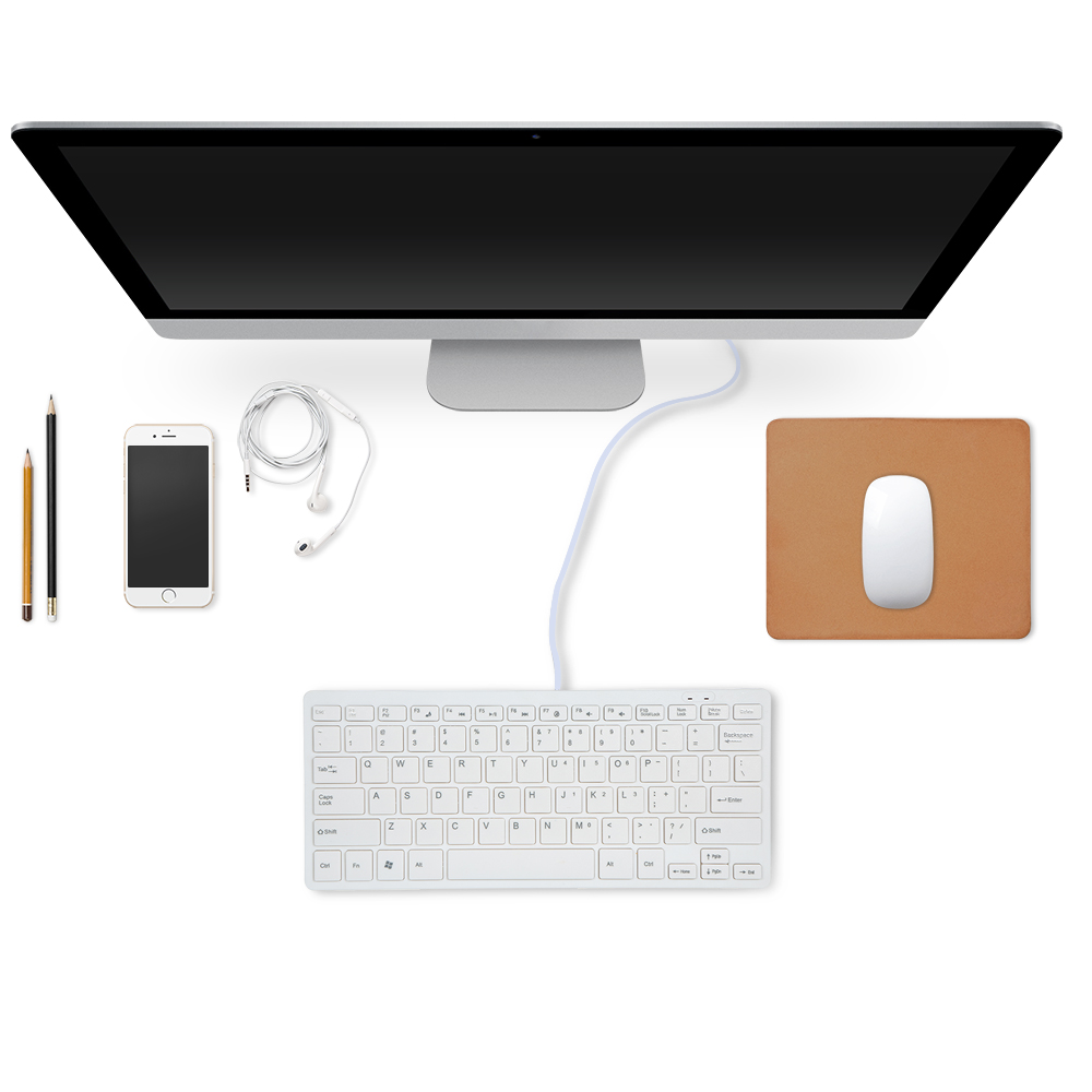 Keyboard,Usb With Buttons And Office (white) Portable Laptop Use ...