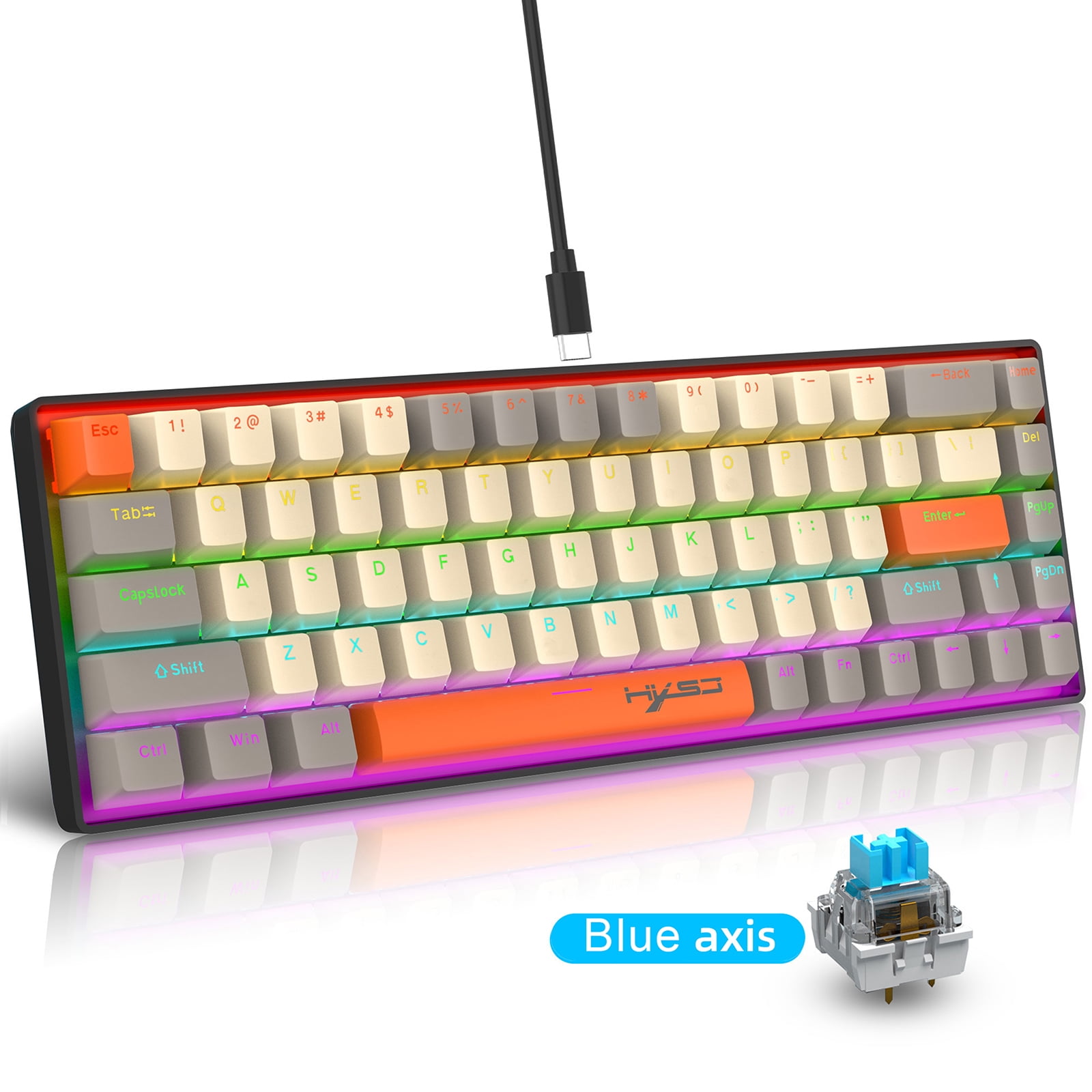 Keyboard,With Ice Dual-color K88 Durability Compatibility Ice Modes Ice ...