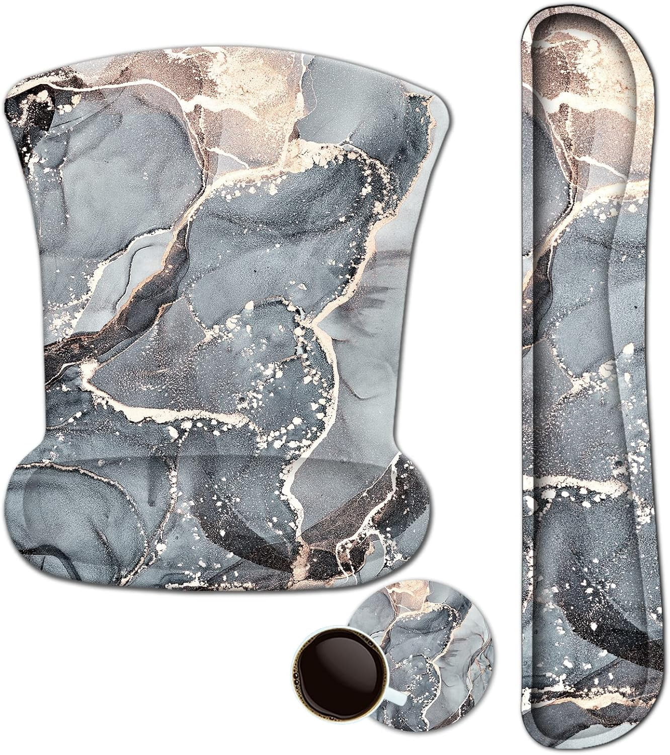 Keyboard Wrist Rest and Mouse Pad with Wrist Support, Ergonomic Mouse ...