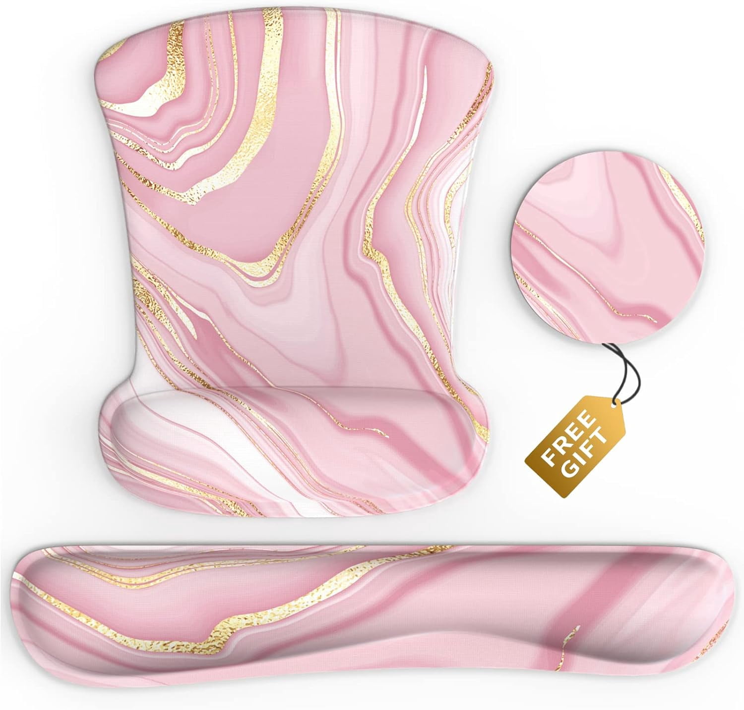 Keyboard Wrist Rest Pad and Mouse Wrist Rest, Ergonomic Memory Foam ...