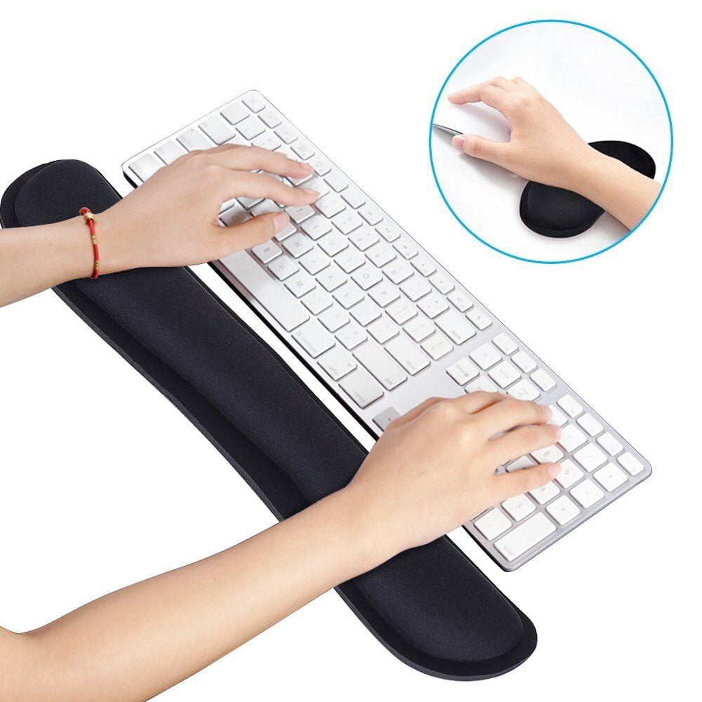 Keyboard Wrist Rest Pad and Mouse Gel Wrist Rest Support Cushion w ...