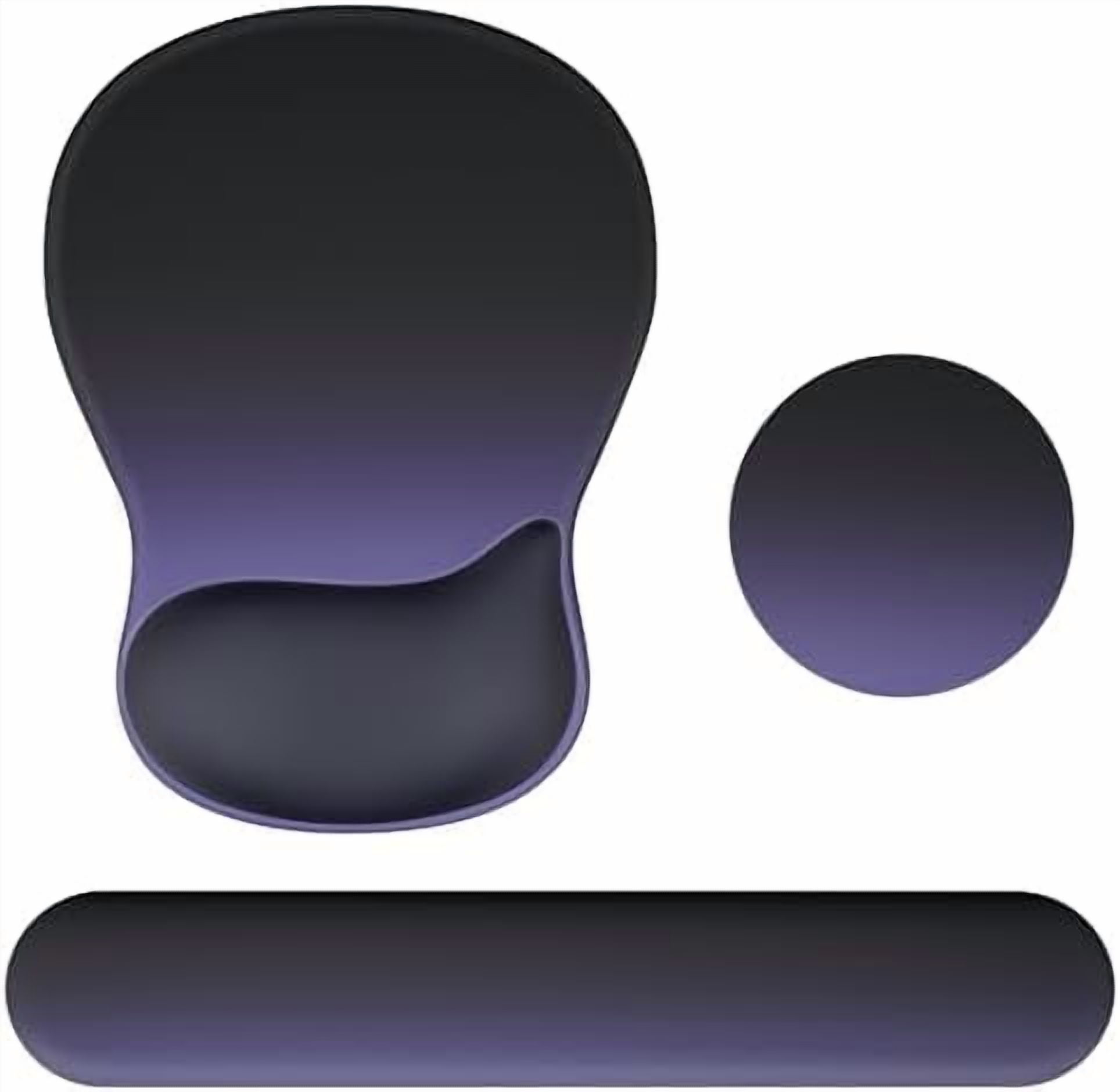 Keyboard Wrist Rest Set with Ergonomic Mouse Pad - 3-in-1 Memory Foam ...