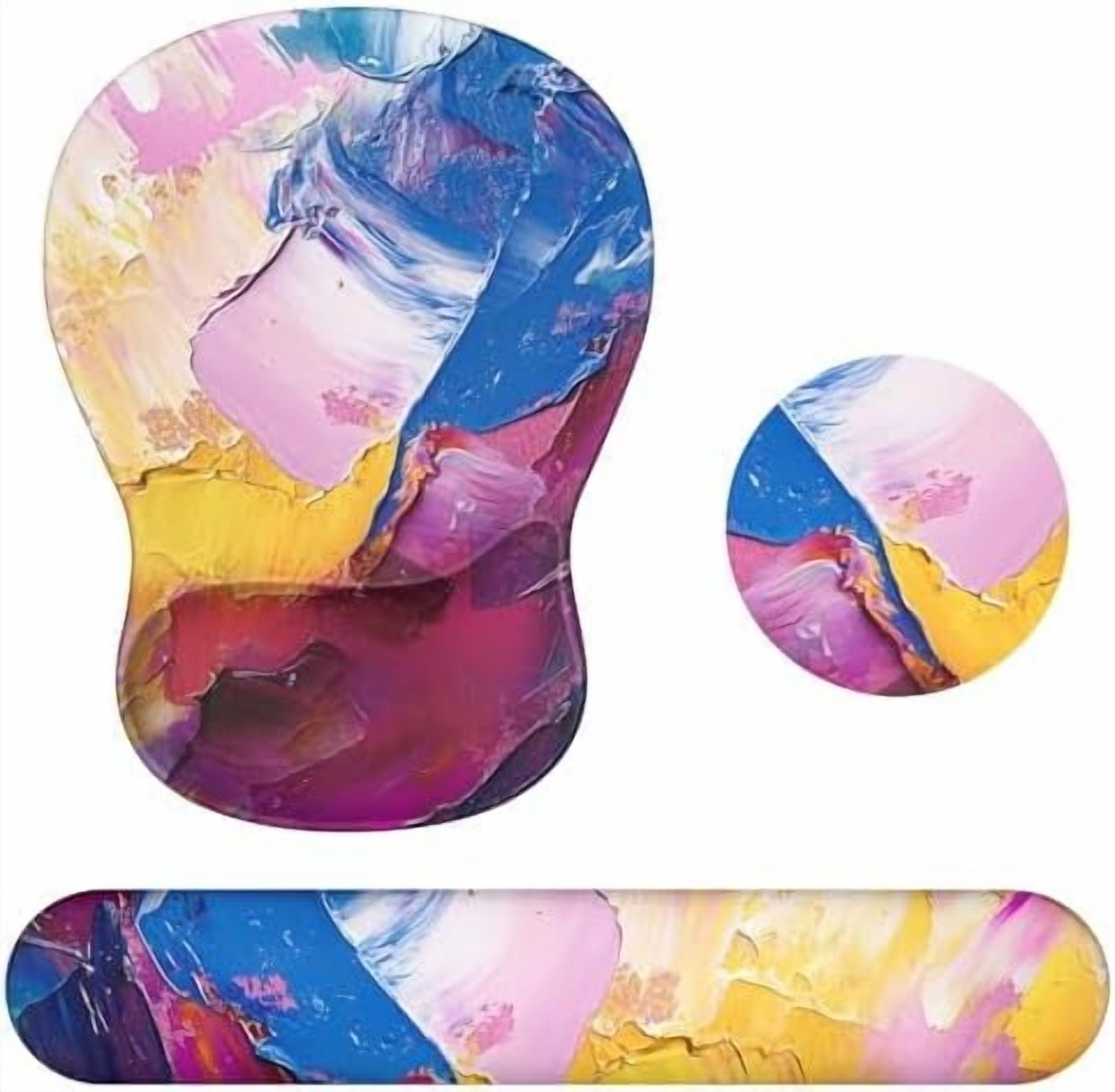 Keyboard Wrist Rest Set with Ergonomic Mouse Pad - 3-in-1 Memory Foam ...