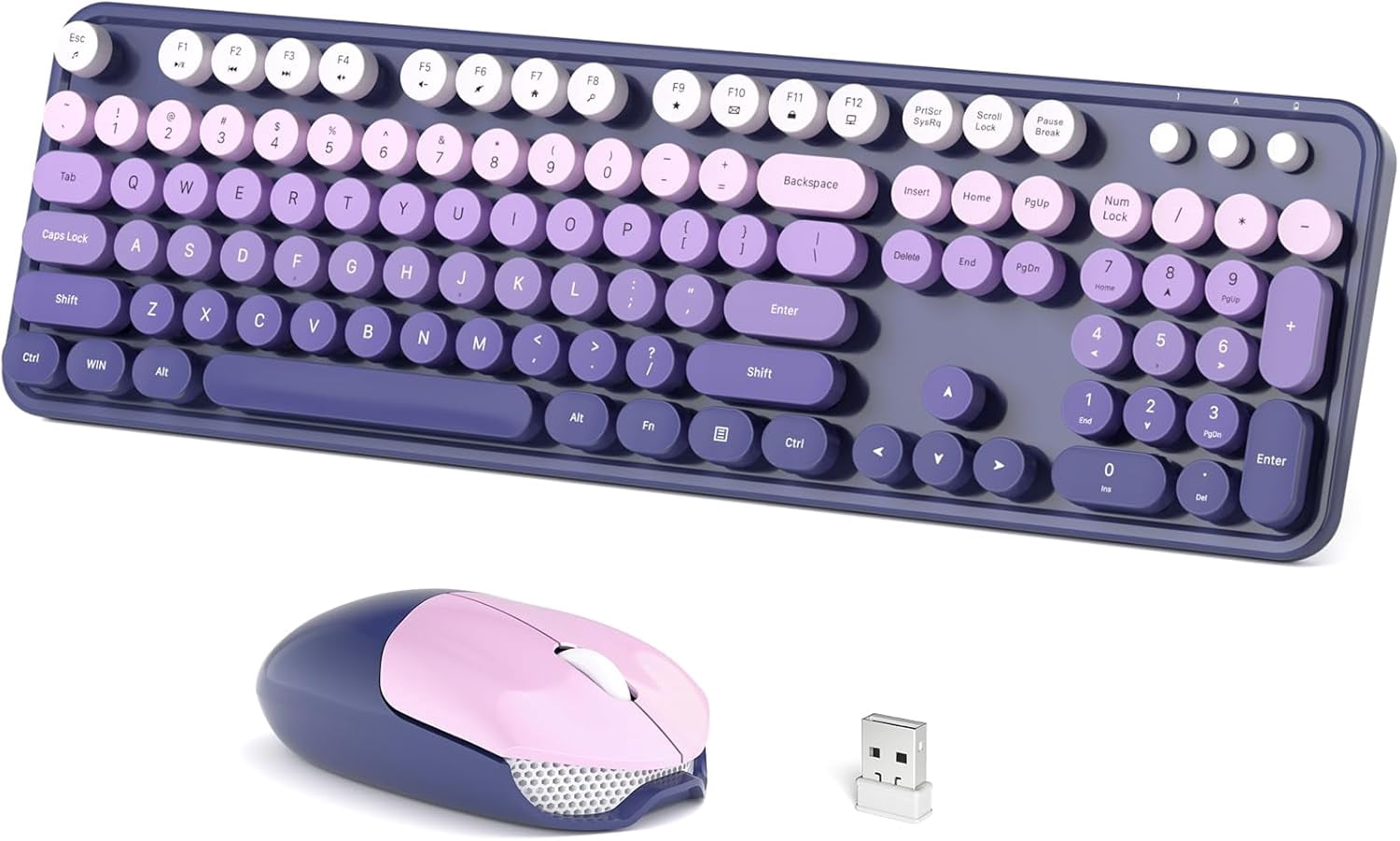 Keyboard and Combo, 104 Full-Size Typewriter Keyboards, 2.4 GHz ...