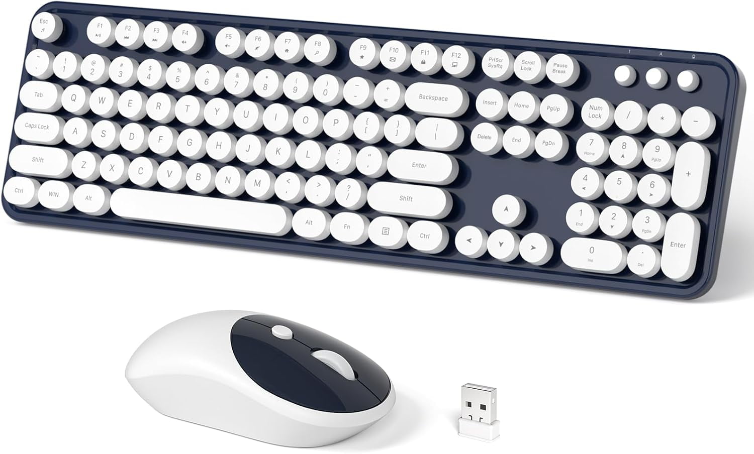 Keyboard and Combo, 104 Full-Sized Typewriter Keyboards and Retro , 2.4 ...