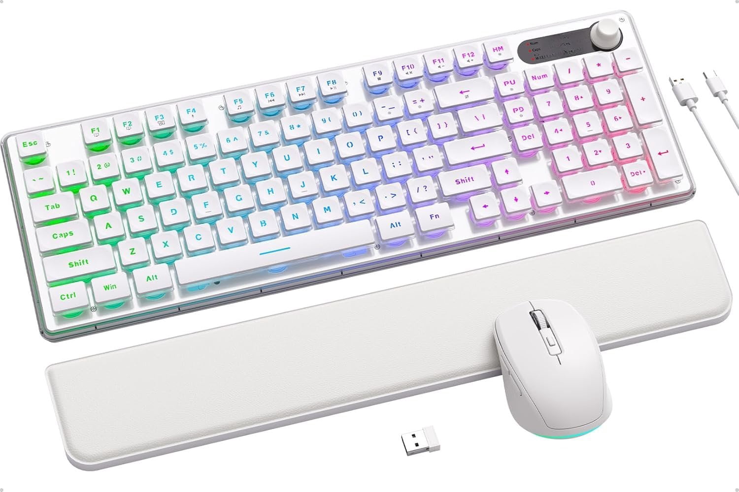 Keyboard and Combo - 9 Backlit Effects, Wrist Rest, Double-Shot Keycaps ...