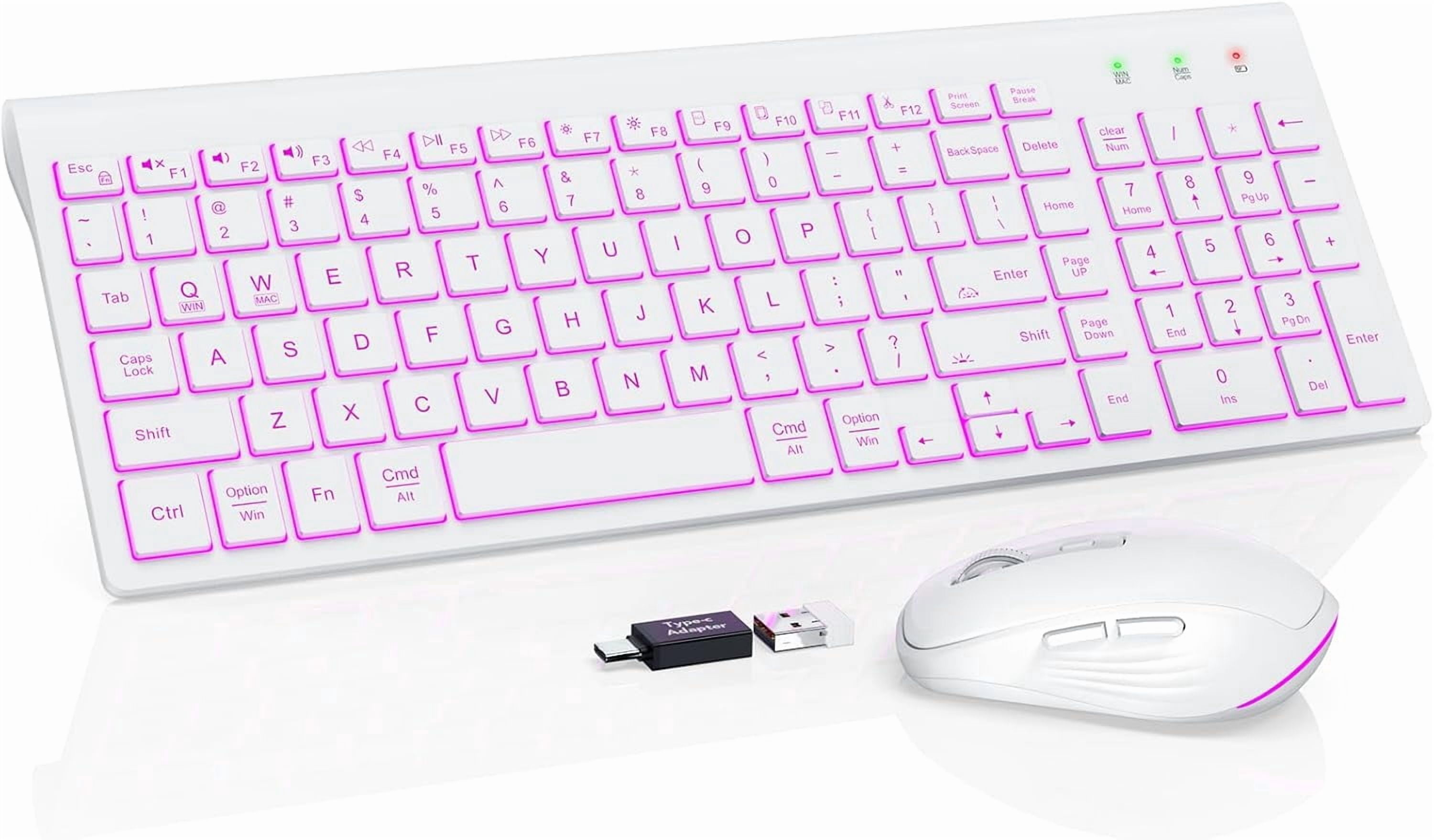 Keyboard and Combo Backlit - Compact Quiet Keyboard with , , Slim ...
