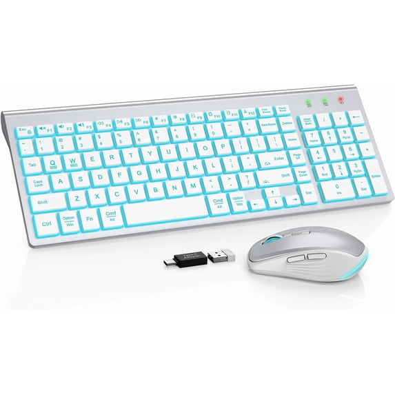 Keyboard and Combo Backlit - Compact Quiet Keyboard with , , Slim ...