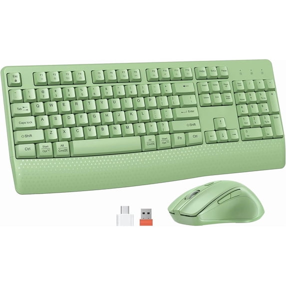 Keyboard and , Full-Sized Cordless Keyboard with Wrist Rest and 3 DPI ...