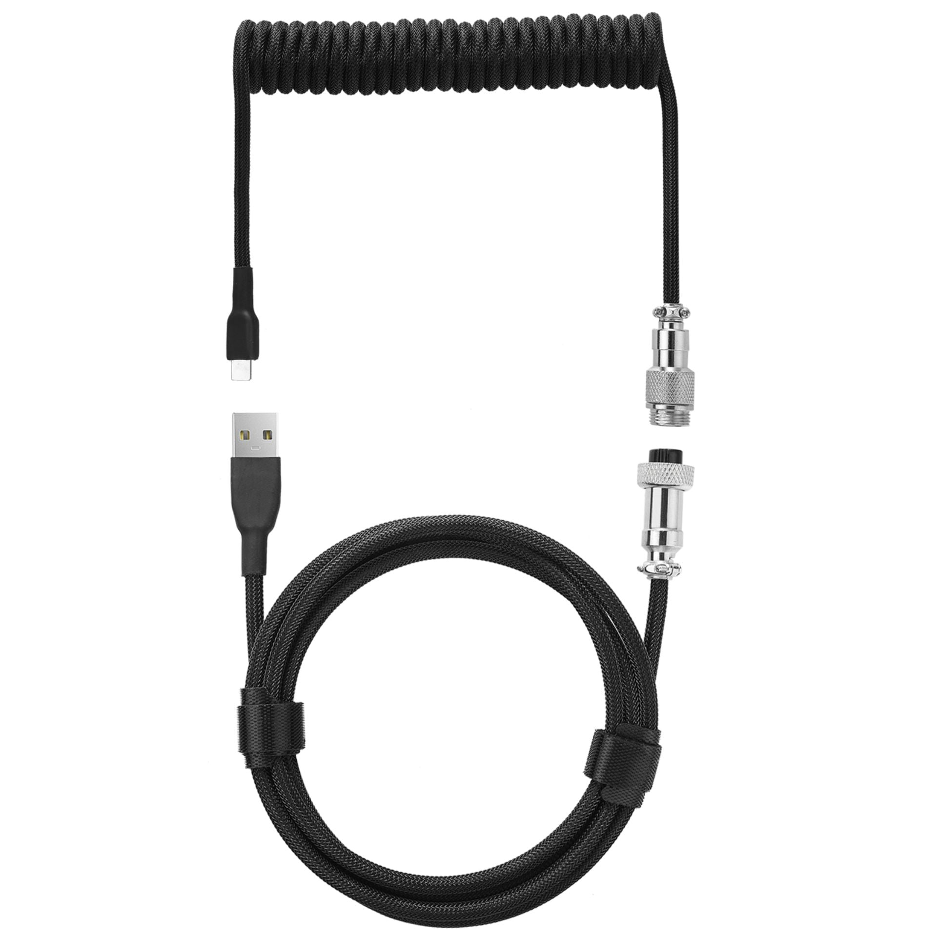 Keyboard cable, 1.5m/59in Type-C to USB Detachable Coiled Cable with ...