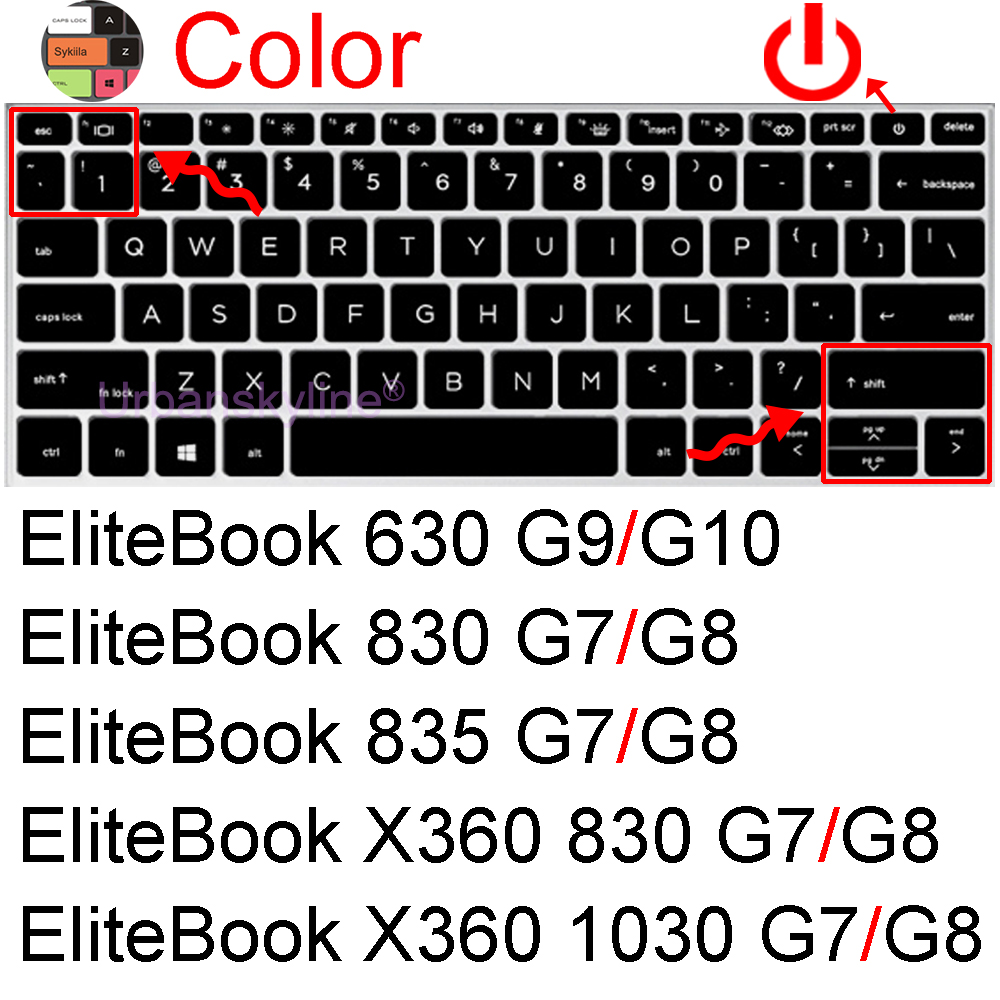 Keyboard cover for HP EliteBook 830 G10 835 G9 X360 1030 G8 G7 G6 735 ...