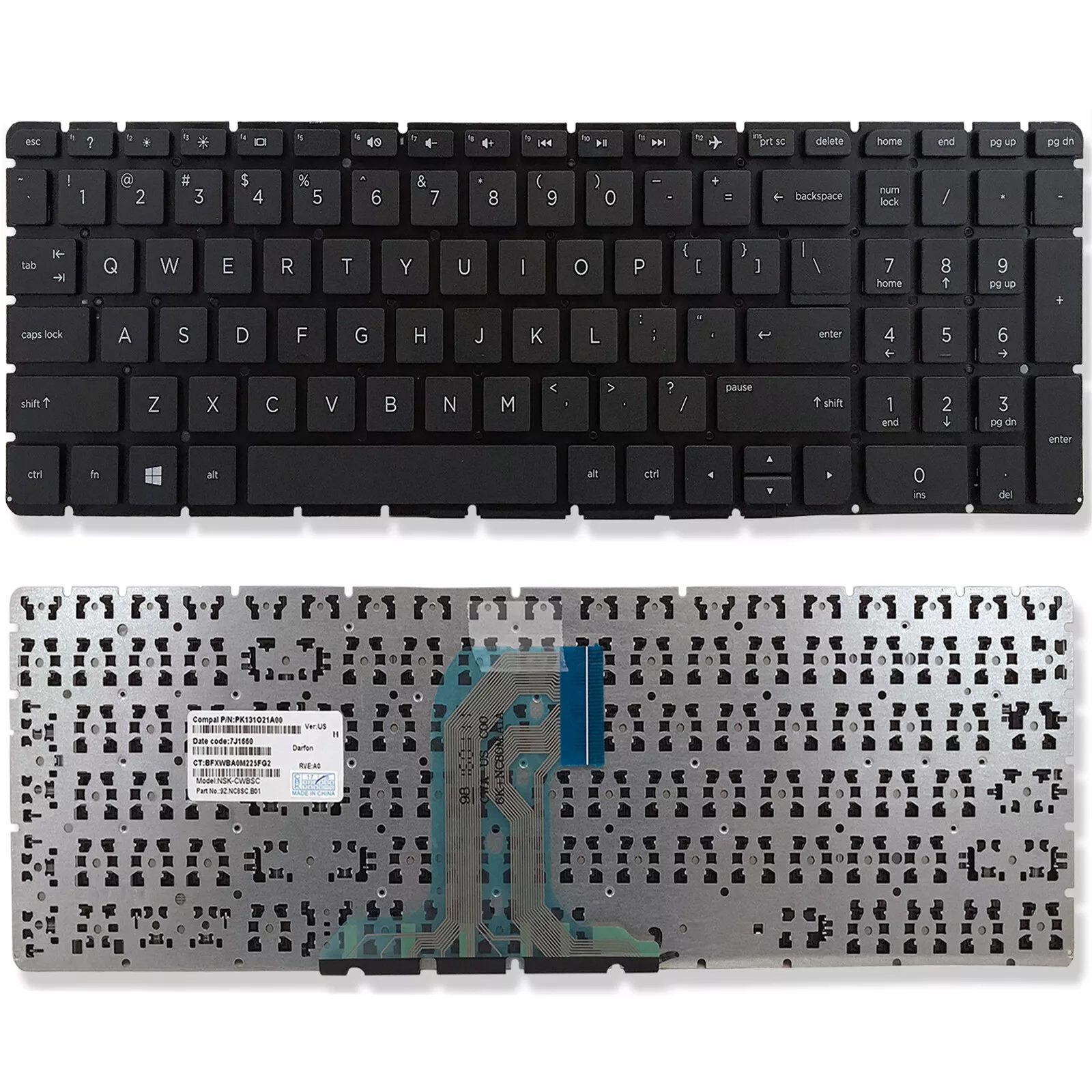 Keyboard for HP Pavilion 15-ba004cy 15-ba005ax 15-ba005cy 15-ba009cy 15 ...