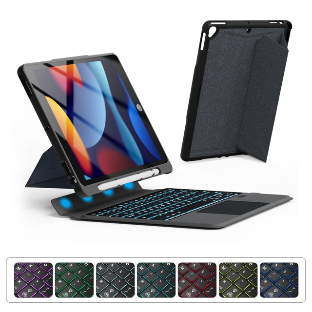 Keyboard for iPad 9/8/7th Gen 10.2'', iPad Air 3rd Gen, iPad Pro 10.5 ...