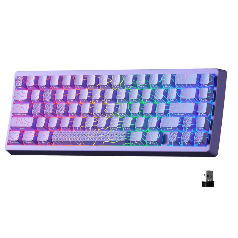 Keyboard with IMD-Tech keycaps, QMK/VIA washers, RGB hot-swap ...