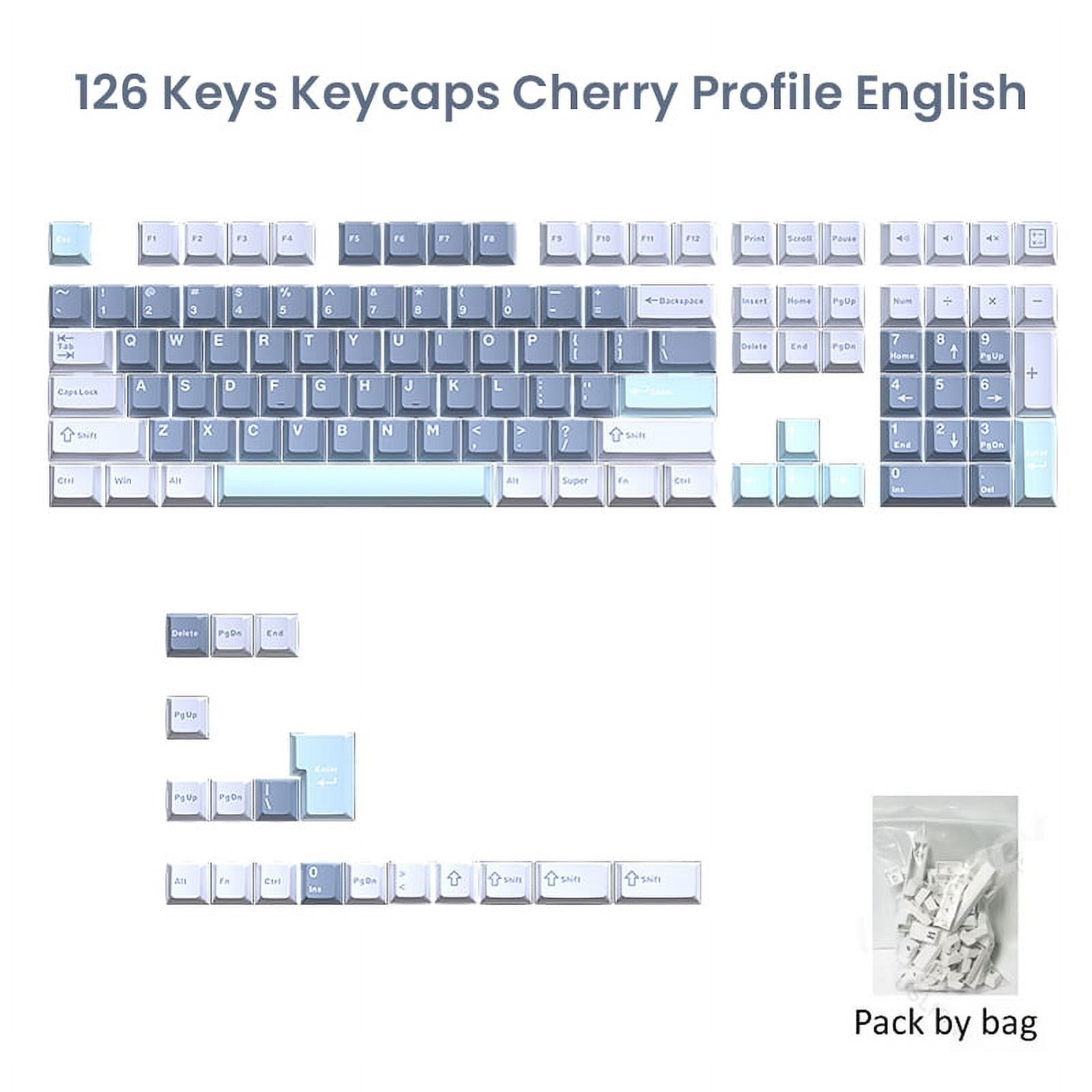 Keycap Double Shot 126 Keys PBT Cherry Keycaps Mechanical Game Keyboard ...