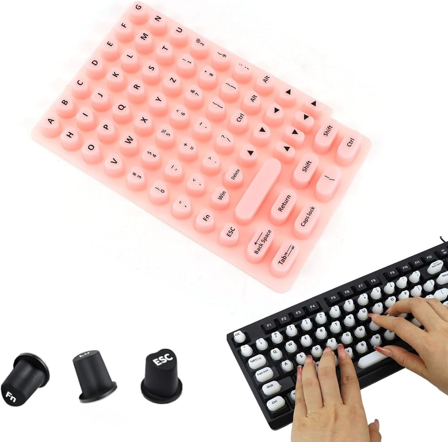 Keycap Extender for Long Nails, Keyboard Stickers for Long Art Nails ...