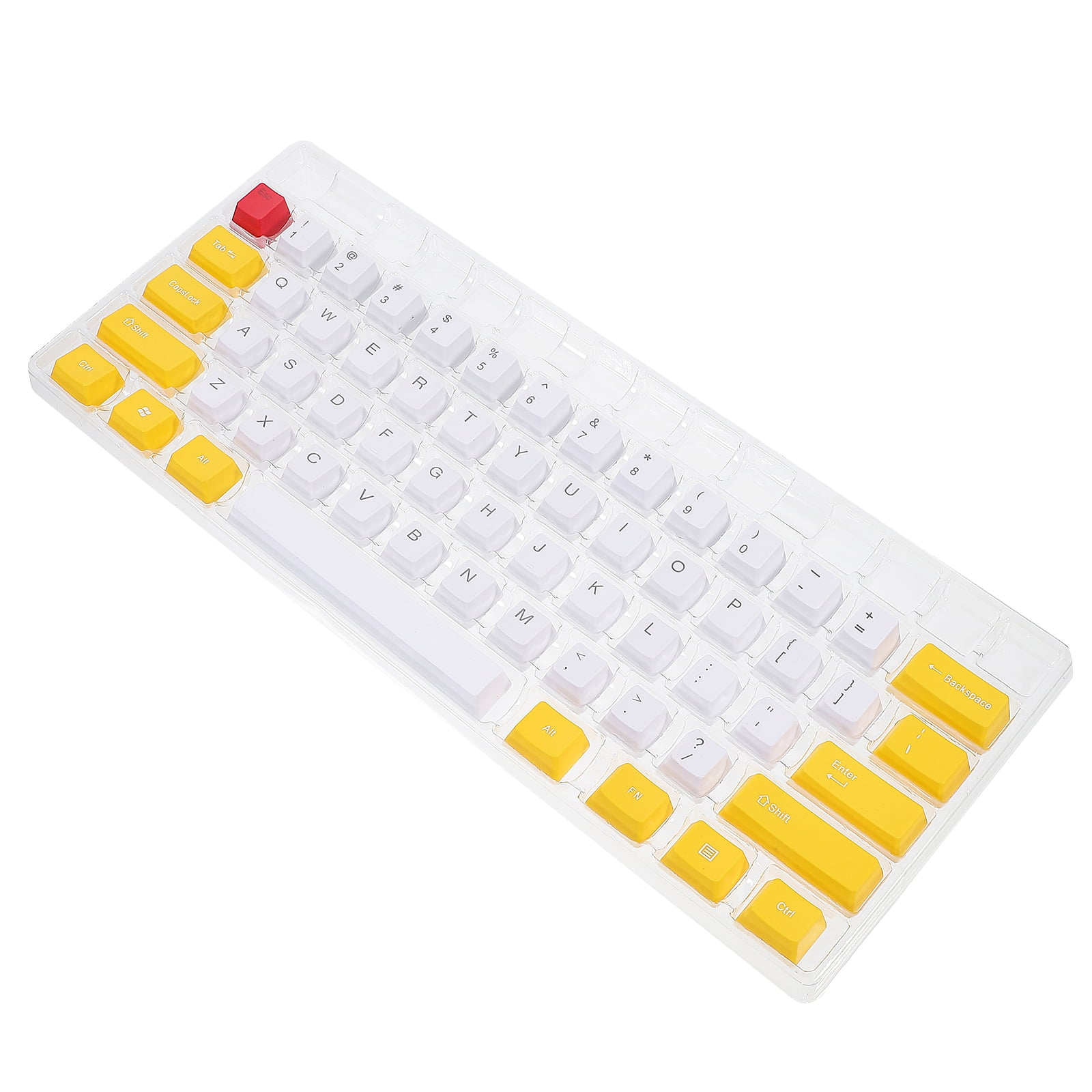 HEMOTON Yellow PBT Key Cap Set for Decor 61PCS Dye Sublimation ...