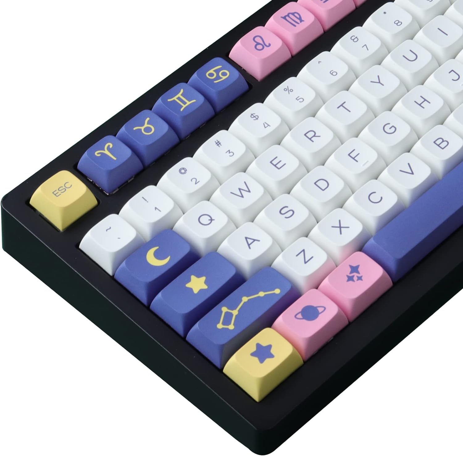 Keycaps, 132 Keys PBT Keycaps Set Constellation XDA Profile Dye ...