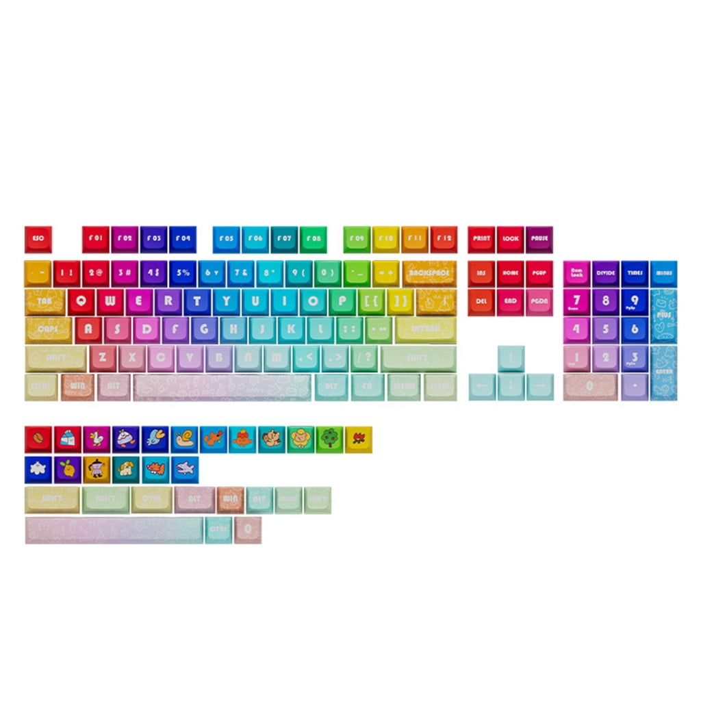 Keycaps 133 Keys/Set XDA Profile Rainbow Gradient Keycap Set For 61 ...