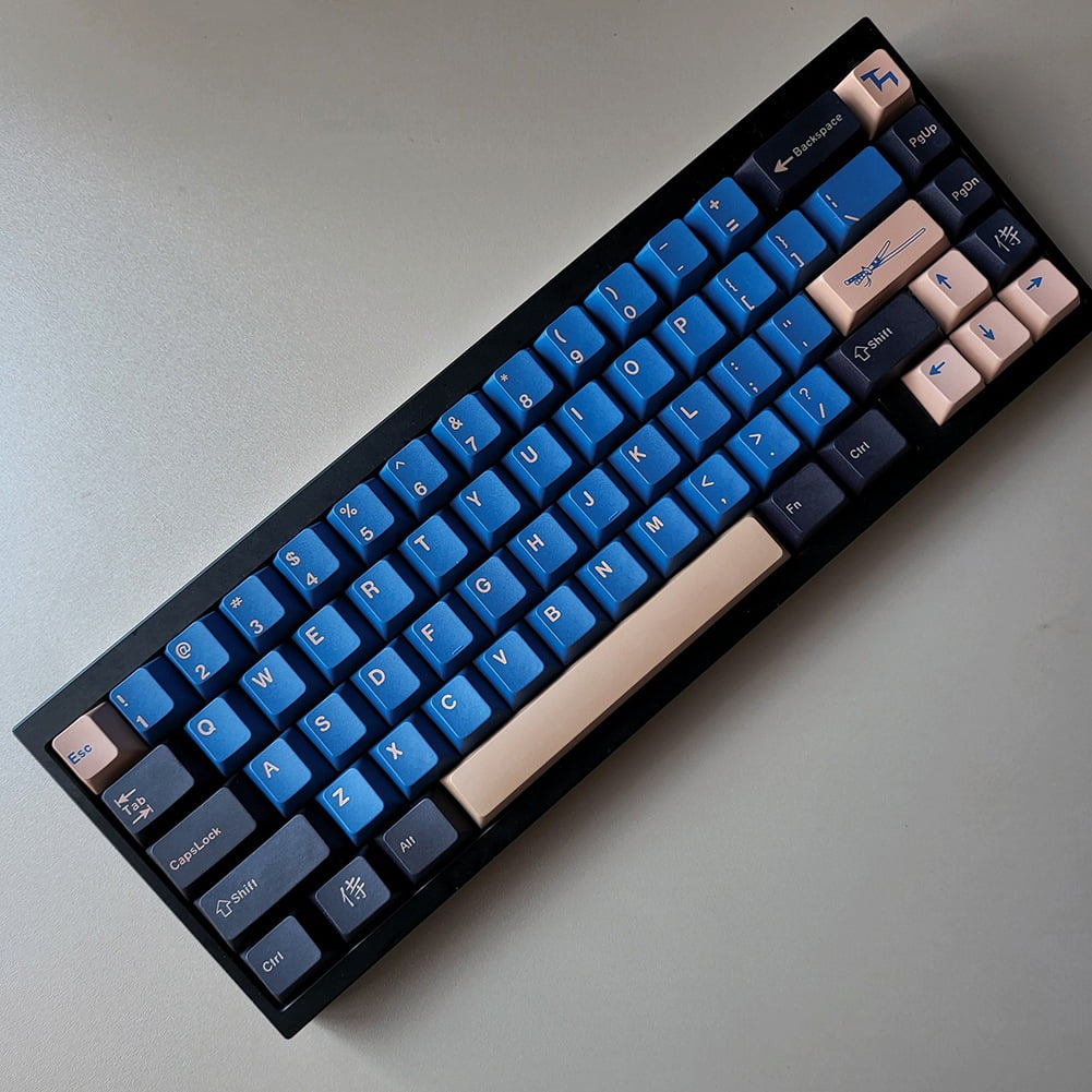 Keycaps Pbt Cherry Profile Blue Samurai Big Set Key Caps French Key ...