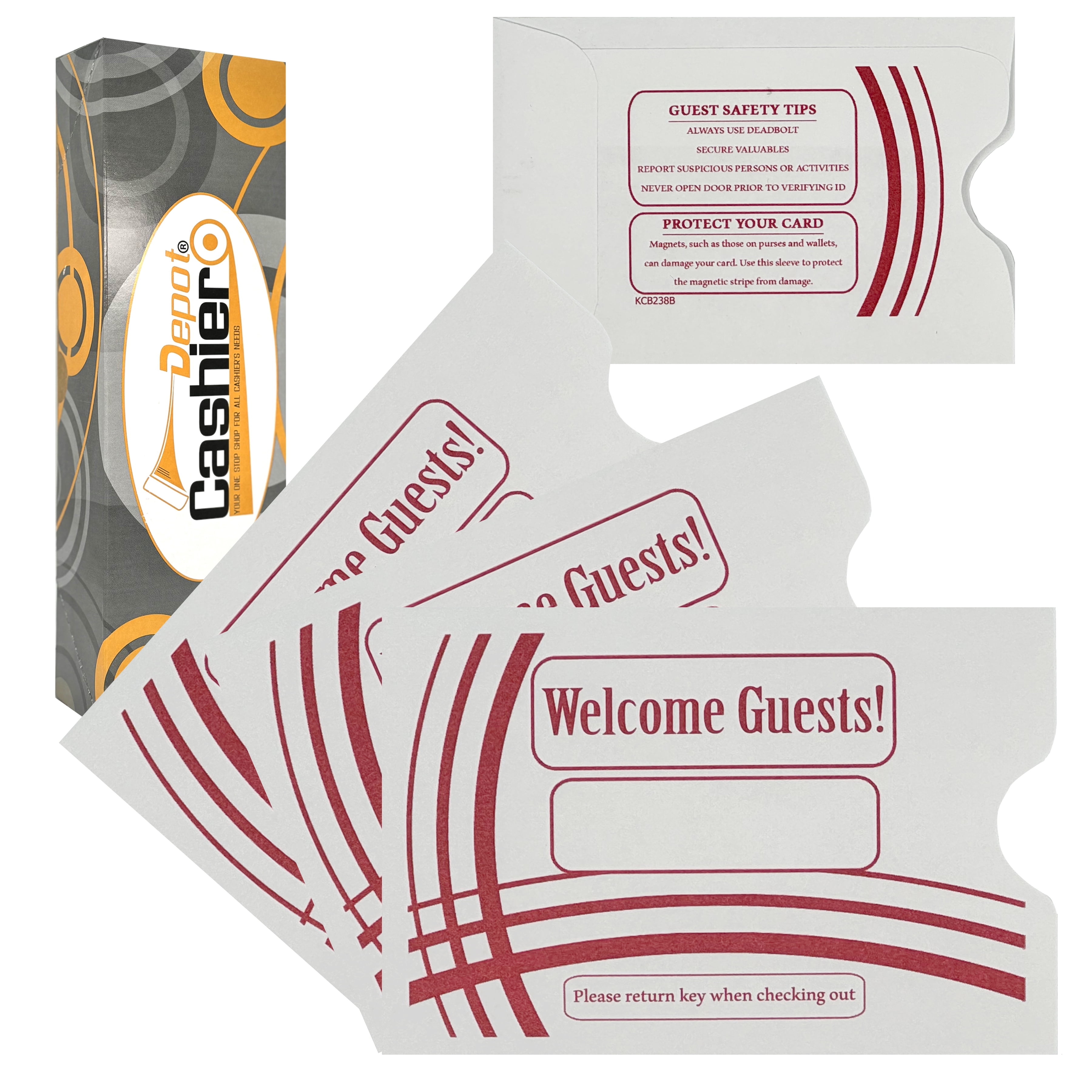 Walmart Hotel/Motel Keycard Envelope/Sleeve, Welcome Guests, Burgundy ...