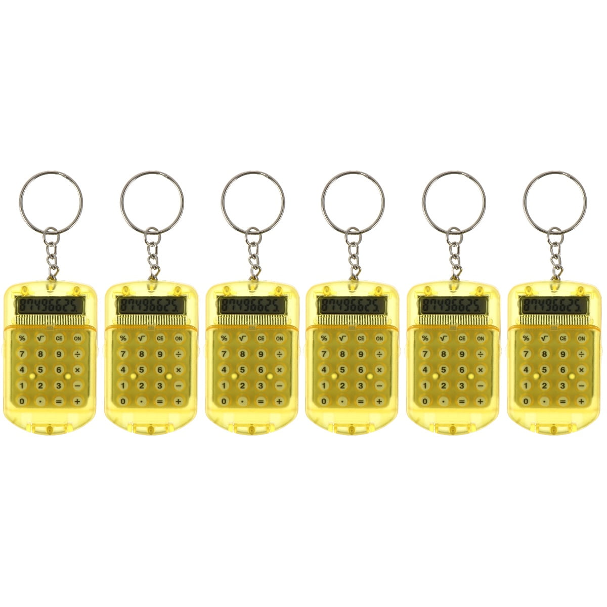 Keychain Calculator 6 Pcs Mini Keyrings Pocket Calculators for Kids ...